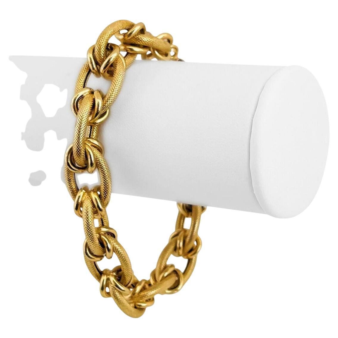 Rope Ladder Cuff Bracelet in 18 Karat Yellow Gold by UnoAErre at 1stDibs