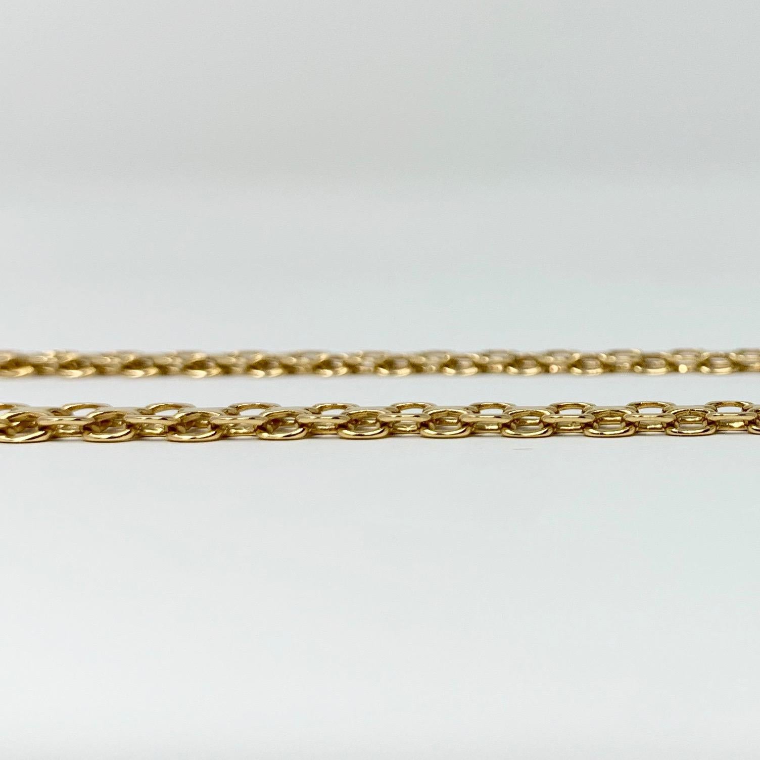 18 Karat Yellow Gold Vintage Graduated Bismark Necklace For Sale at ...