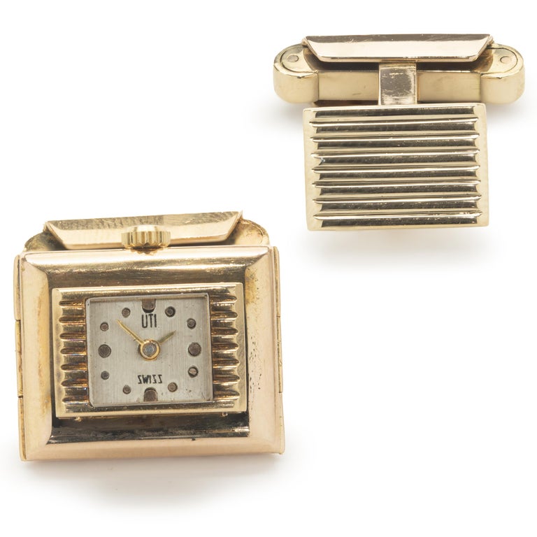18 Karat Yellow Gold Vintage Paris Designed “Mismatched” Watch ...