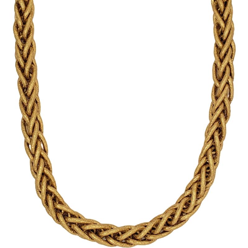 18 Karat Yellow Gold Wheat Chain at 1stDibs | wheat style chain, white ...