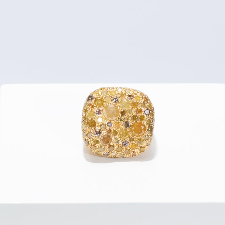 Nada Ghazal's Unique 18k Yellow Gold White Diamonds Malak Icy Special ...