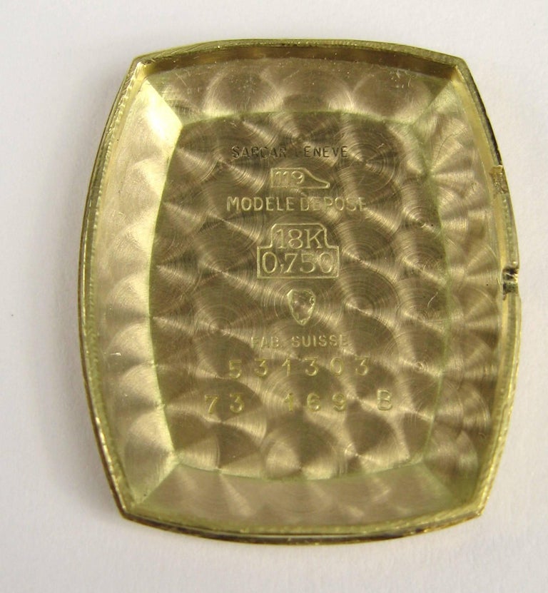 18 Karat Yellow Gold Wristwatch Sarcar Watch, 1960s For Sale at 1stDibs ...