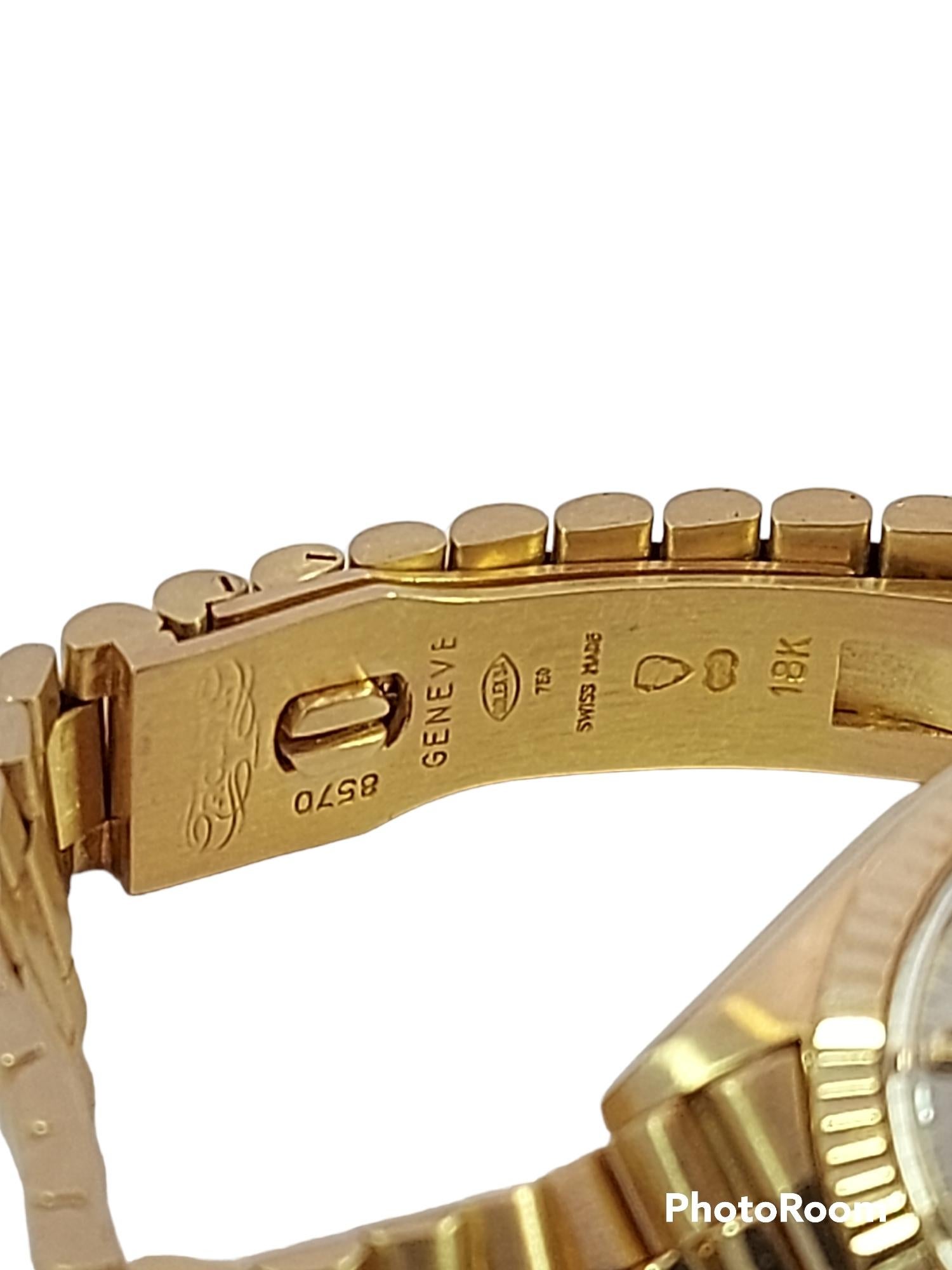 18 Karat Full Gold Rolex Automatic Lady Wrist Watch Ref 6619 For Sale ...