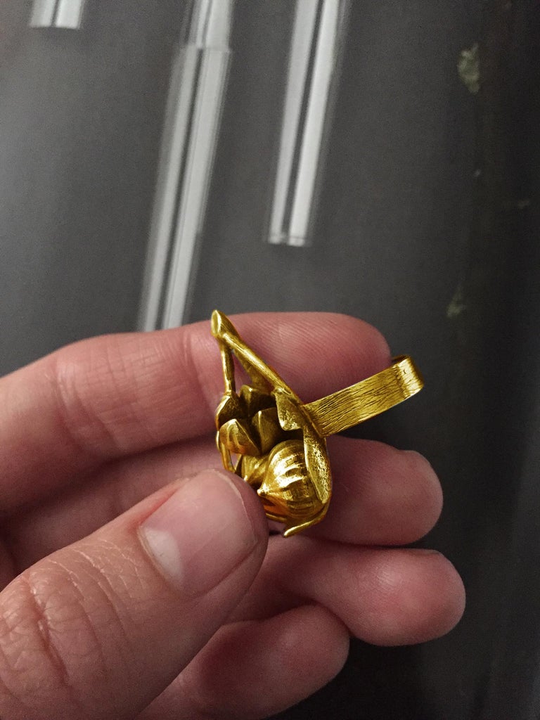 18 Karat Gold Art Nouveau Style Cocktail Ring by the Artist, Featured ...