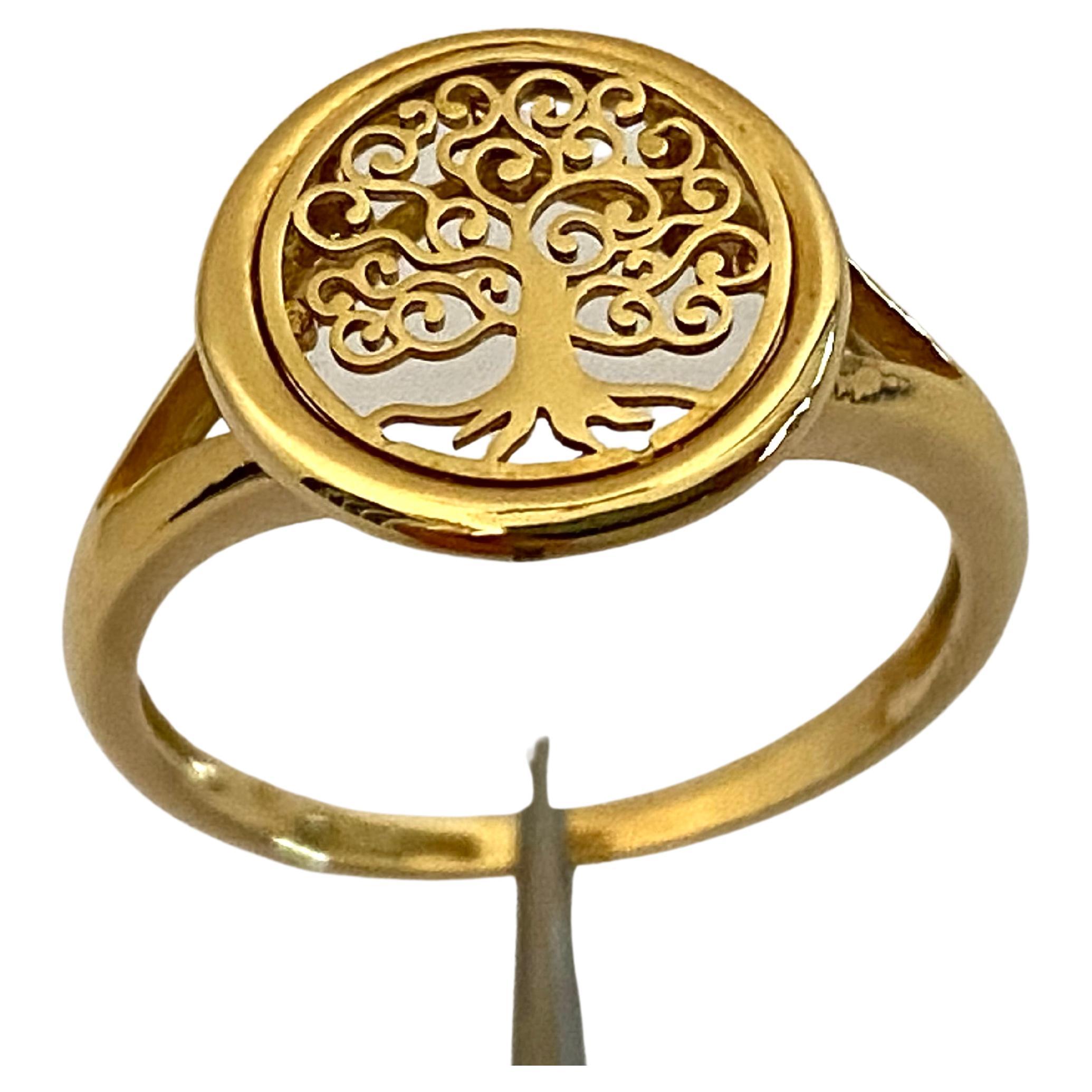 18 kt Yellow Gold Ring, "The Tree of Life" For Sale at 1stDibs