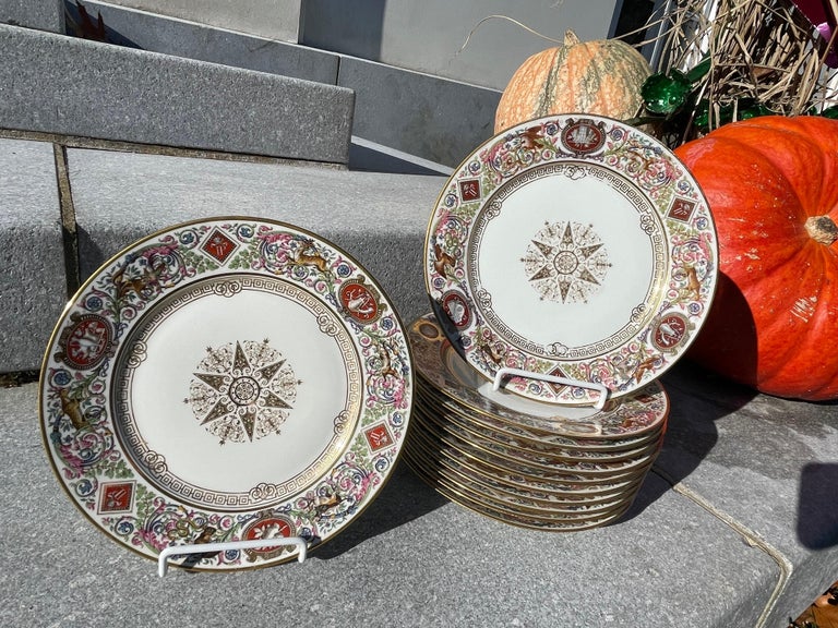 Louis-Philippe Hunting Service Dinner Plates at 1stDibs