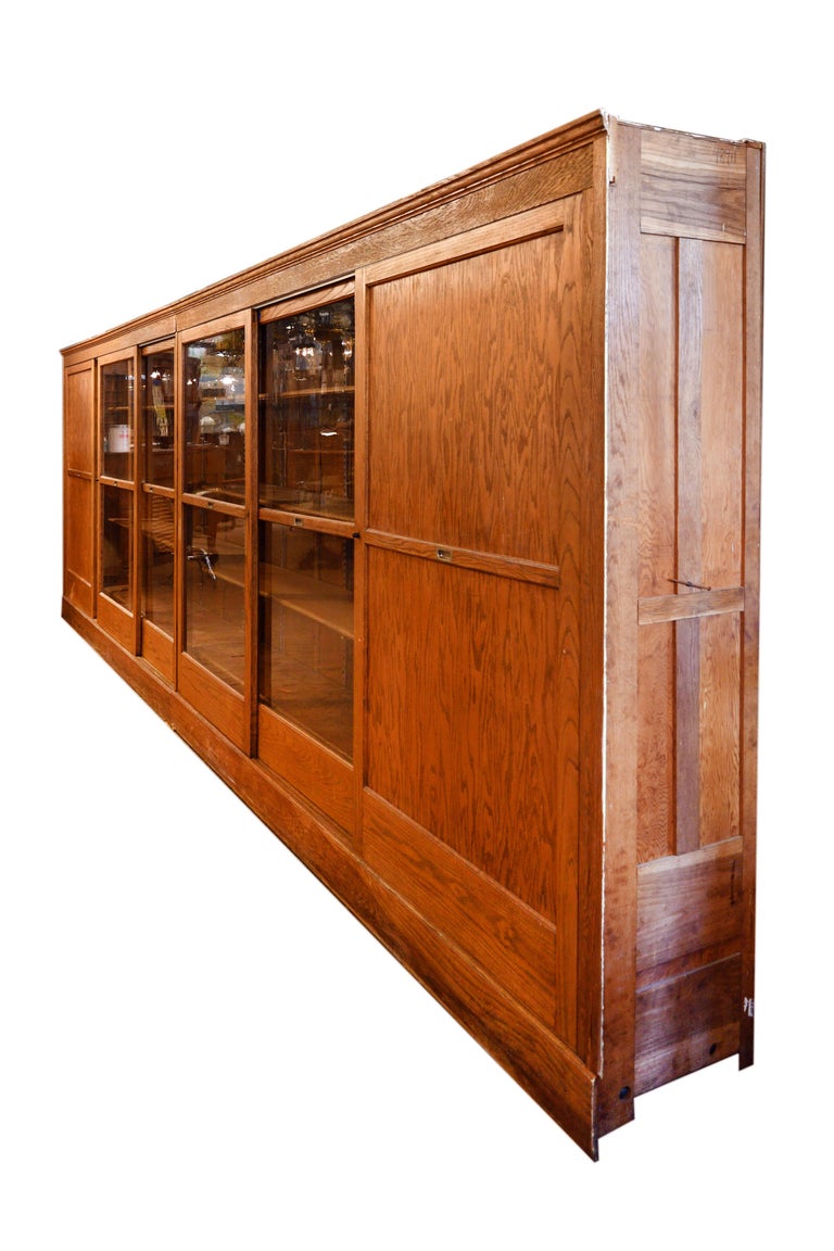 Oak Classroom Cabinet For Sale at 1stDibs