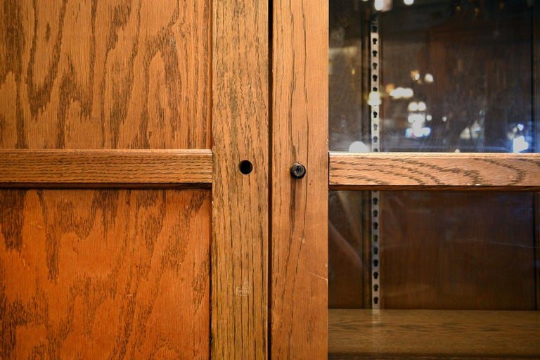 Oak Classroom Cabinet For Sale at 1stDibs