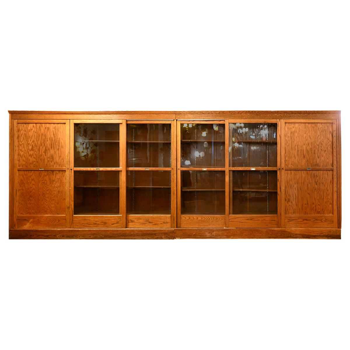 Leopold Desk Company Quartersawn Oak Desk with Shelf at 1stDibs