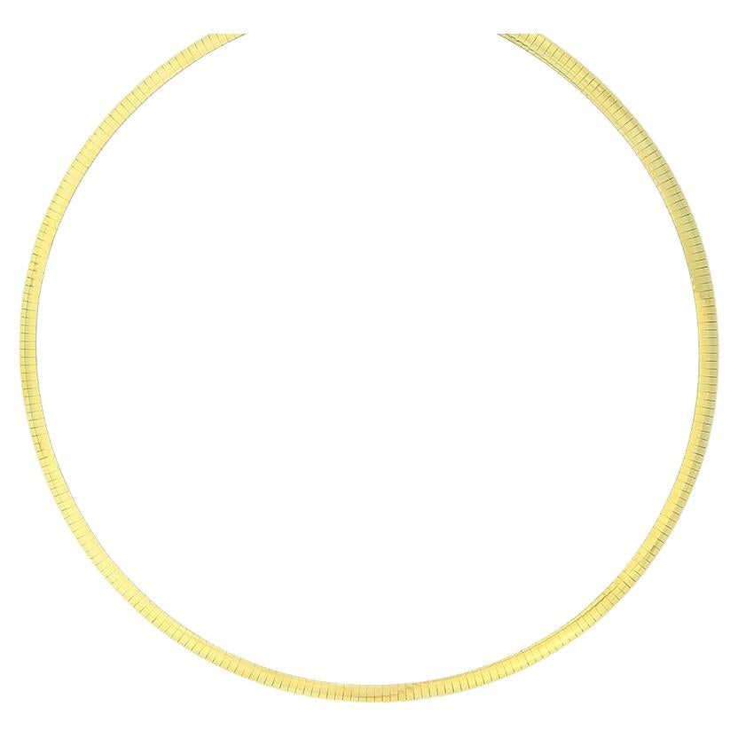 Collier Omega réversible en or blanc et jaune 14 carats - En vente sur ...