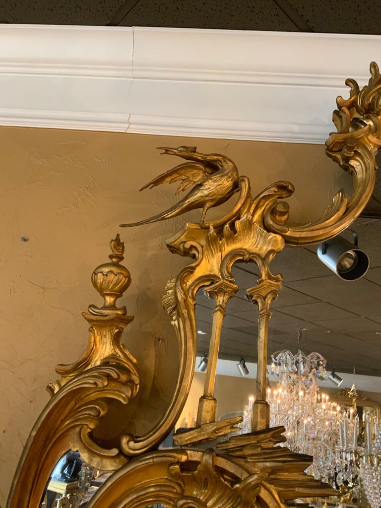 18th Century Period Gilt Carved Wood Chippendale Mirror After Thomas ...