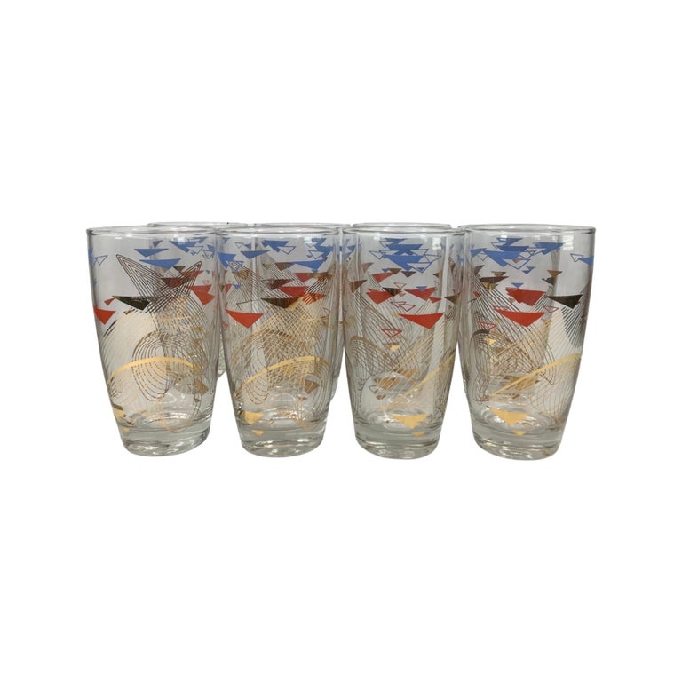 18 Vintage Atomic Cocktail Glasses at 1stDibs