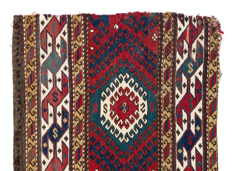 18" x 44" Antique Caucasian Cradle Panel Wall Hanging, Circa 1880 For ...