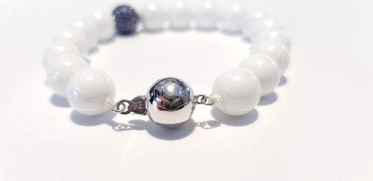 1.80 Carat Blue Sapphire 18 Kt Gold Bespoke Ceramic Tresor Paris Bead ...