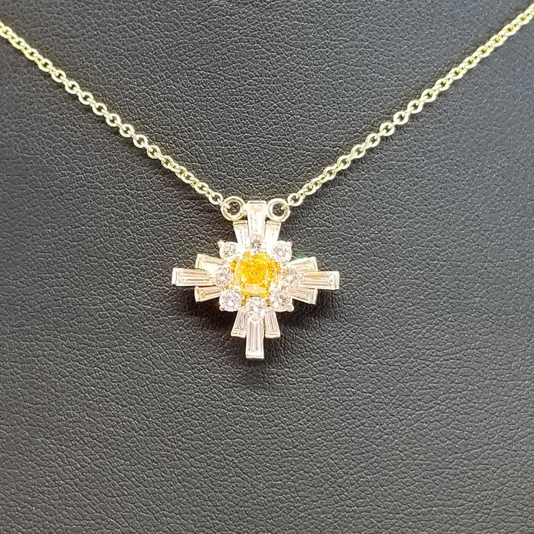1.80 Carat Natural Fancy Diamond Star Cross Orange Pink Blue Green ...