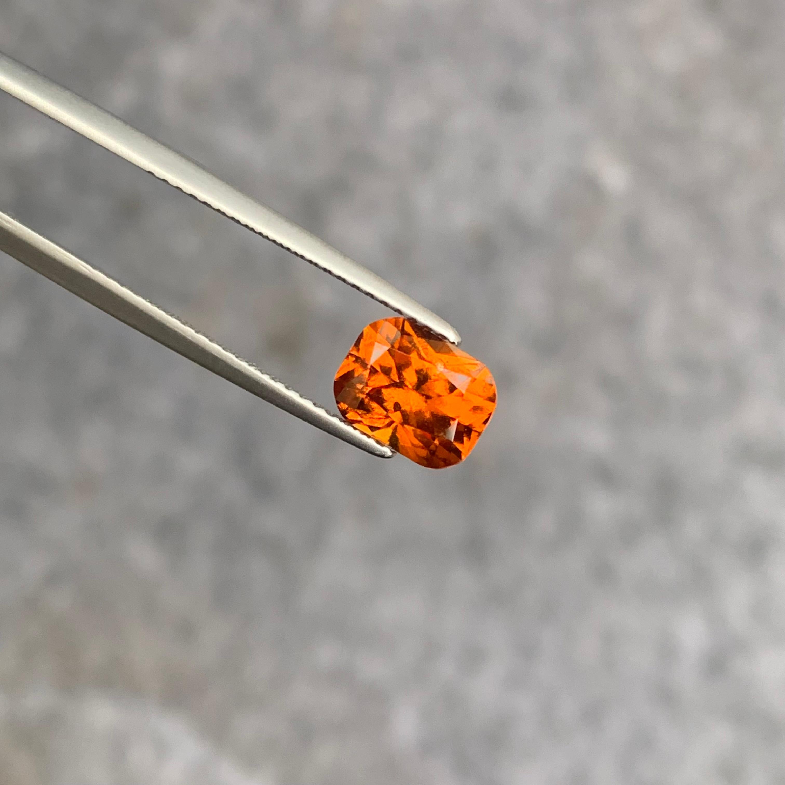 1.80 Carat Orange Loose Hessonite Garnet Long Cushion from Africa Mine ...