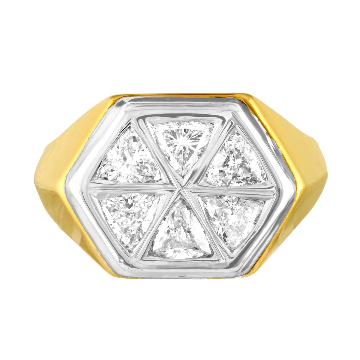 Antique 1800s Men's Diamond Cluster Gold Ring at 1stDibs | 1800's ...