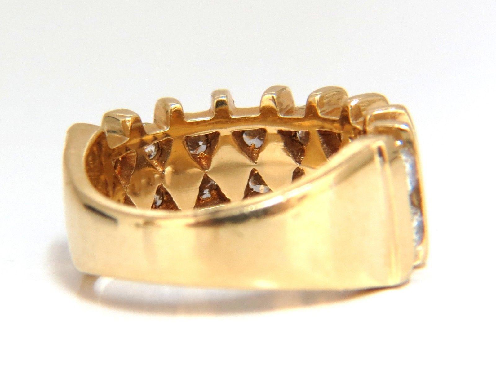 1.80 Natural Round Diamond Band Ring 14 Karat Channel Row at 1stDibs
