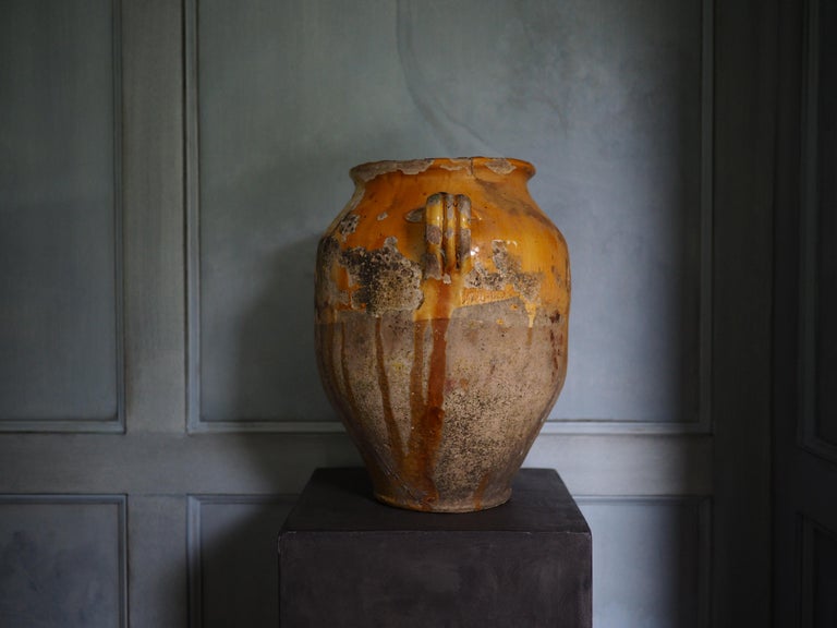 1800's Antique Clay Amphora For Sale at 1stDibs