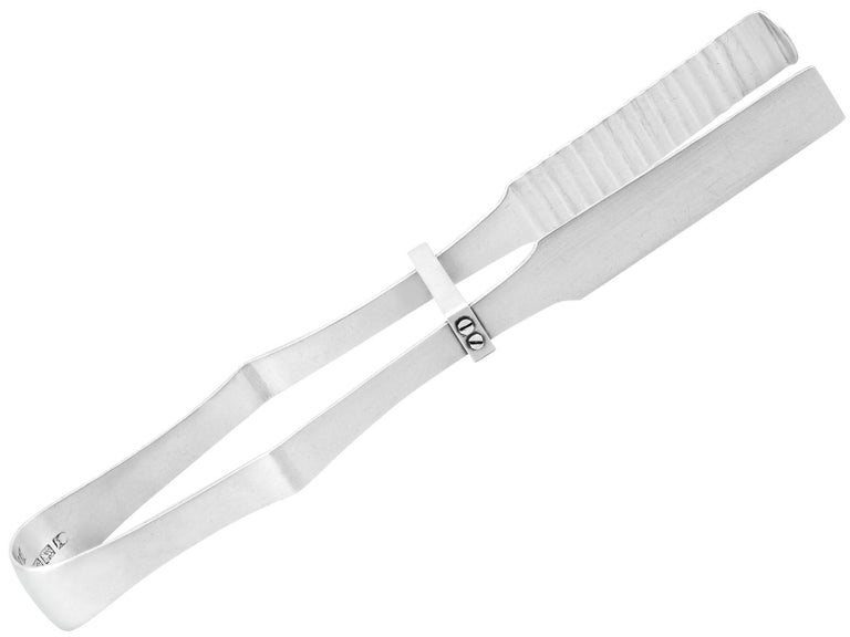 1800s, Antique Irish Sterling Silver Serving Tongs For Sale at 1stDibs