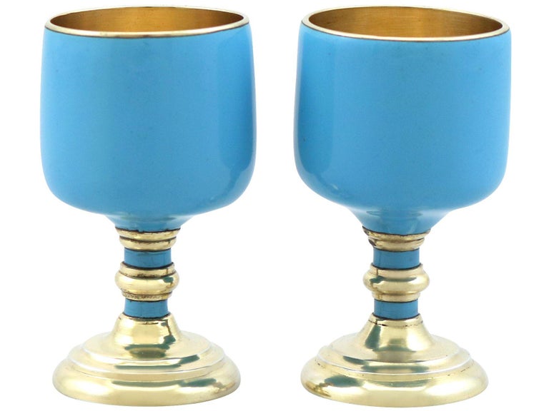 1800s Antique Silver Gilt and Enamel Vodka Tots For Sale at 1stDibs ...