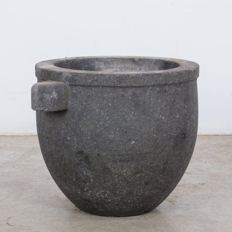 1800s Belgian Black Stone Mortar at 1stDibs