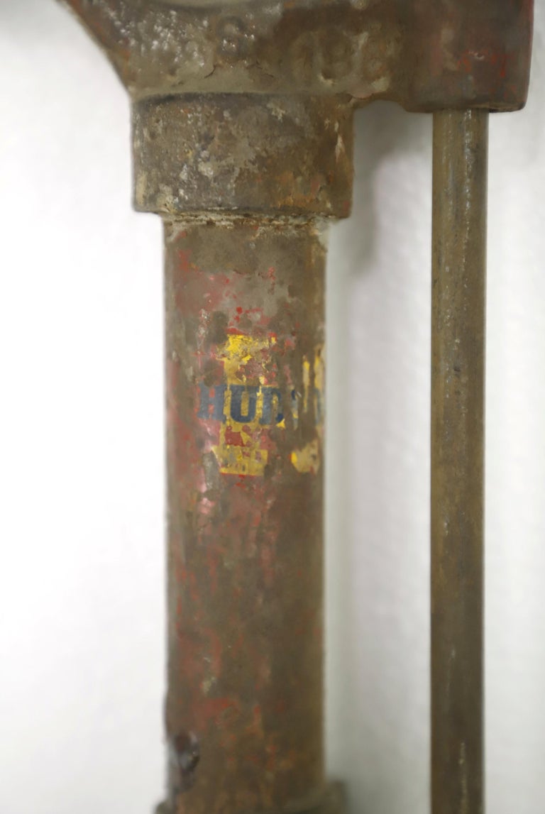 1800s Cast Iron Farm Well Hand Pump with Handle Piston For Sale at 1stDibs