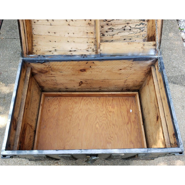 1800s Dome Top Camel Back Ornate Steamers Trunk For Sale at 1stDibs ...