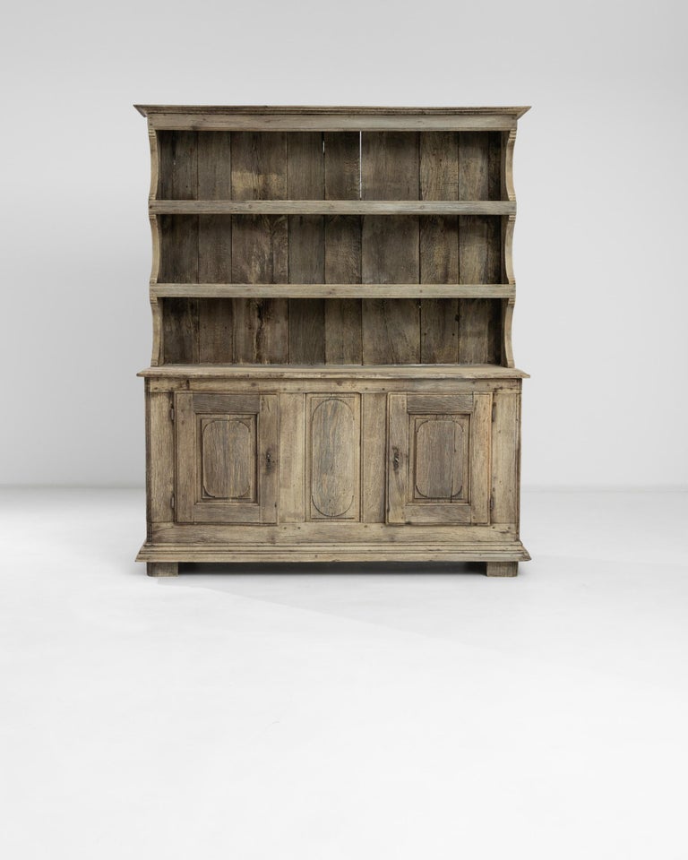 1800s, German Wooden Buffet with Hutch at 1stDibs