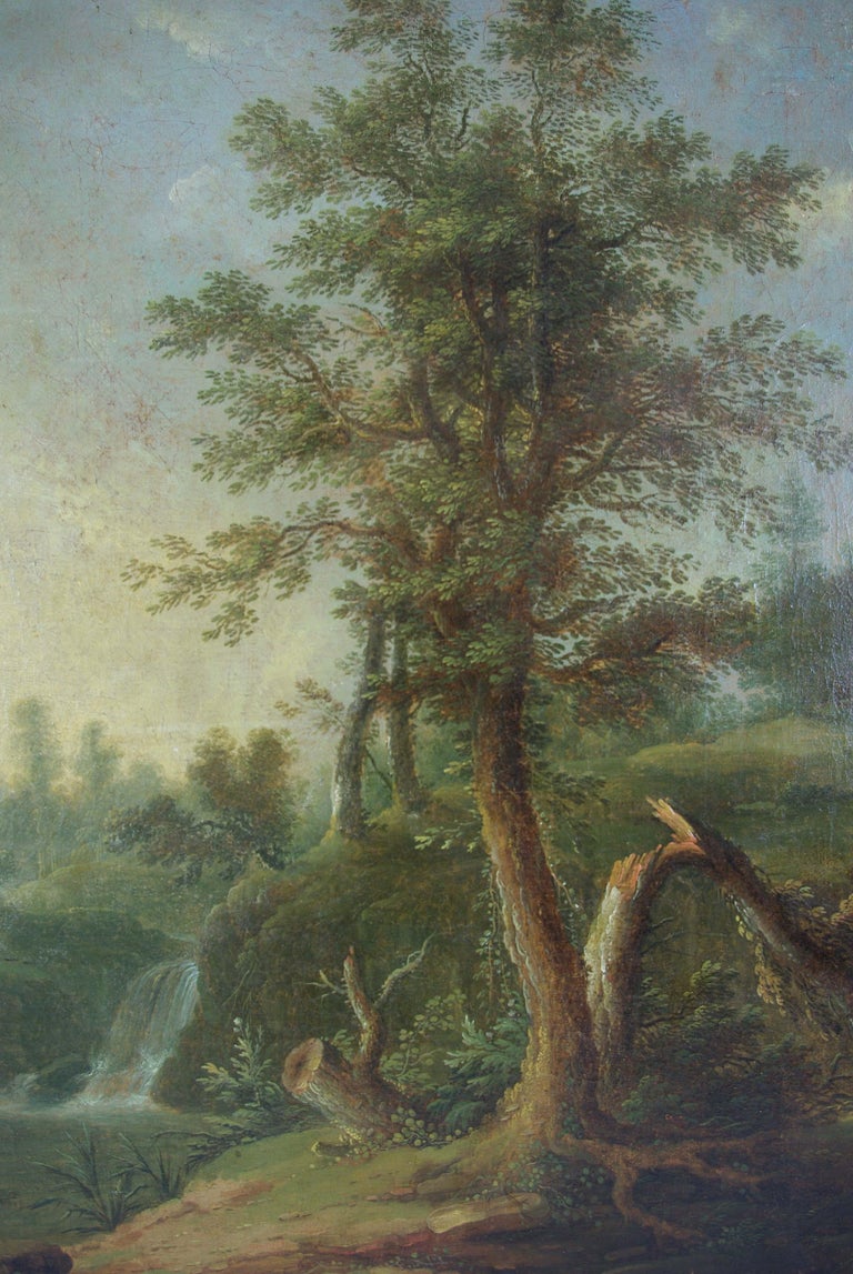 1800s Landscape Painting, Oil on Canvas, Unsigned, France 1820, H510 ...