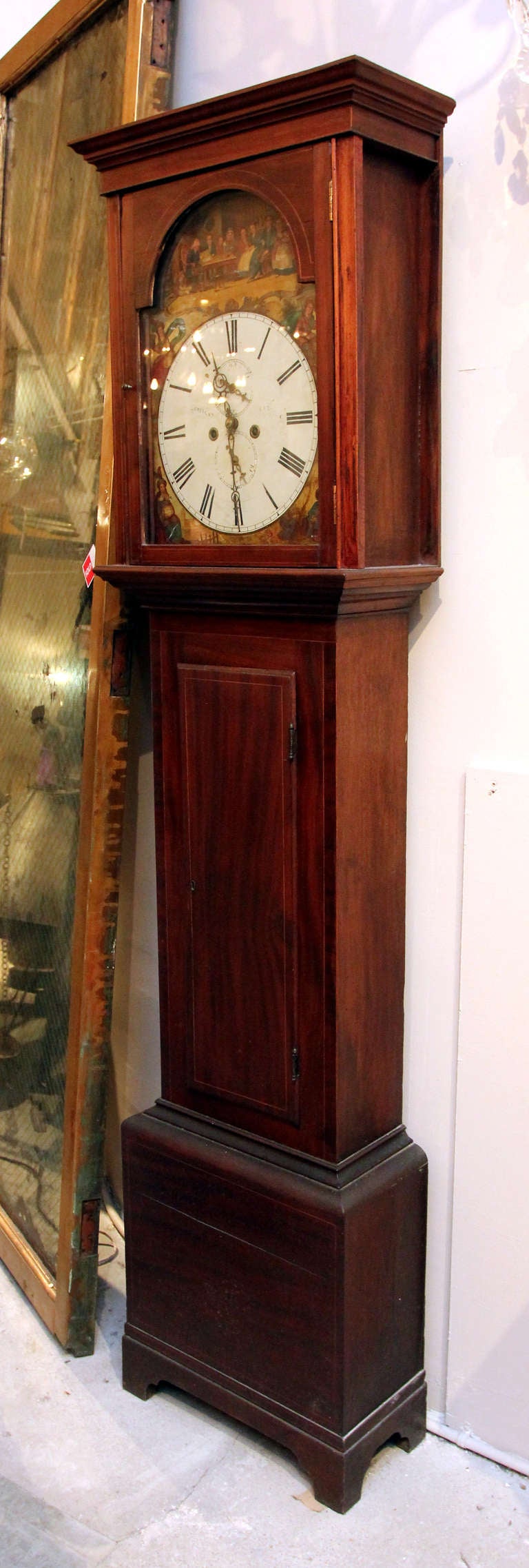 1800s Scottish Wooden Grandfather Clock For Sale at 1stDibs
