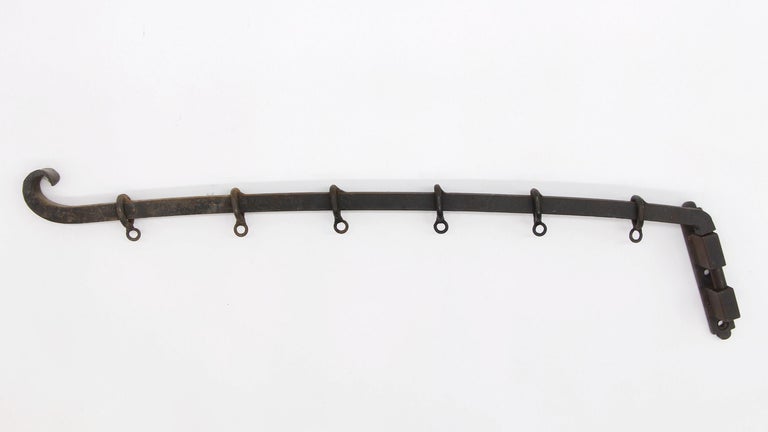 1800s Set Wrought Iron Original Gothic Swing Curtain Rods For Sale at ...