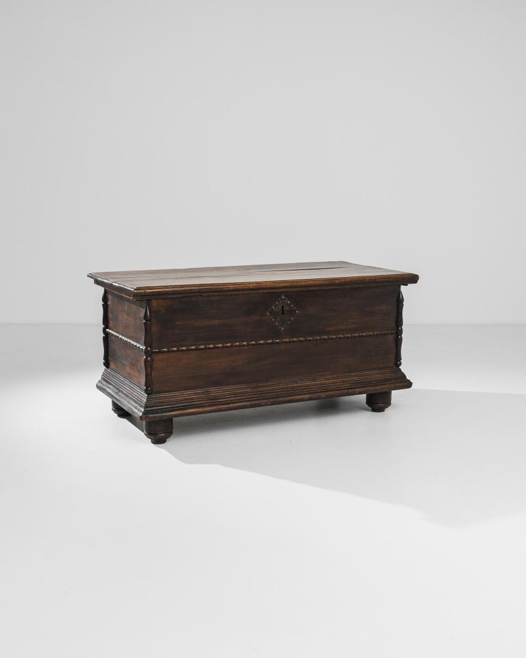 1800s Southern European Wooden Trunk For Sale at 1stDibs