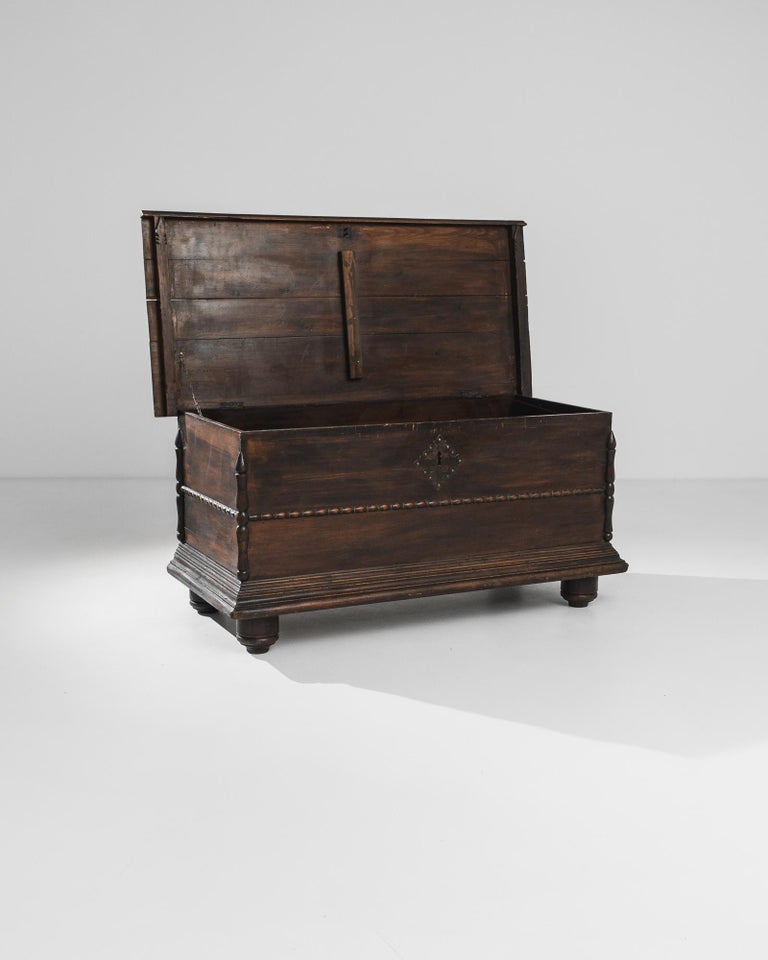 1800s Southern European Wooden Trunk For Sale at 1stDibs