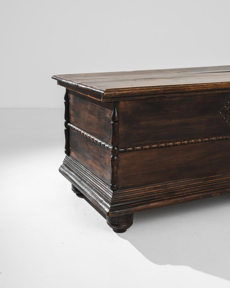 1800s Southern European Wooden Trunk For Sale at 1stDibs