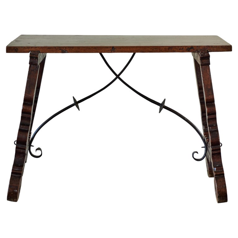 1800s Spanish Wood Table For Sale at 1stDibs
