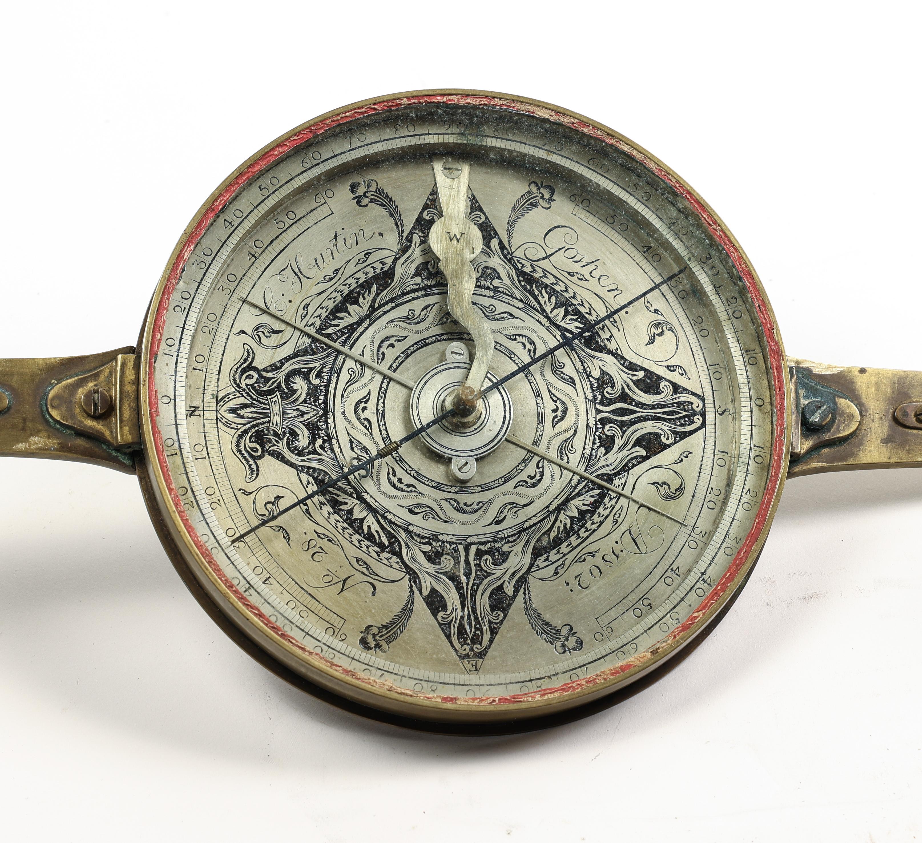 1802 Hurtin Minute Surveyor's Compass For Sale at 1stDibs