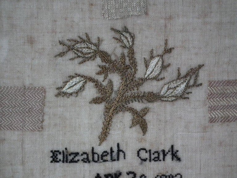 1803 Darning Sampler by Elizabeth Clark at 1stDibs