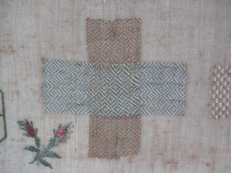 1803 Darning Sampler by Elizabeth Clark at 1stDibs