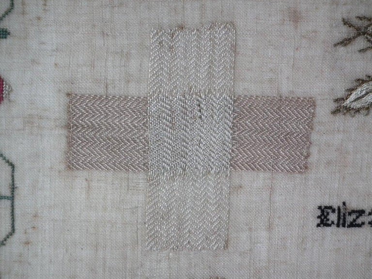 1803 Darning Sampler by Elizabeth Clark at 1stDibs