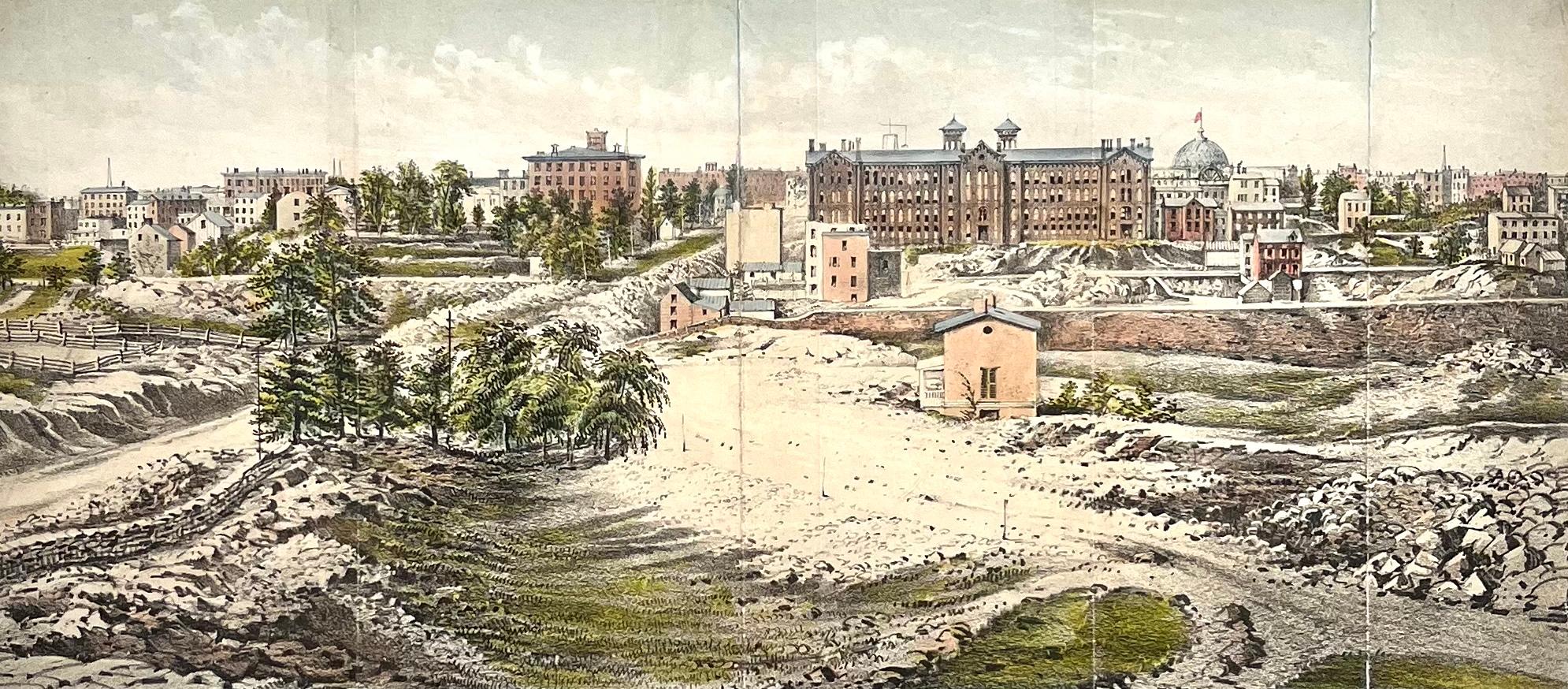 1805s Antique Print of Central Park, Southward from the Arsenal 5th ...
