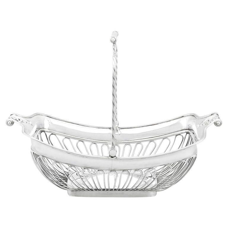 John Winter and Co. 1806 Antique Sterling Silver Basket For Sale at 1stDibs