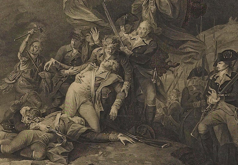 1808 "Death of General Montgomery at Quebec" Antique Engraving after ...