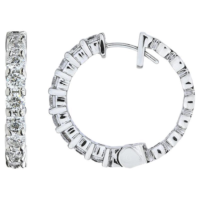 Diamond Hoops For Sale at 1stDibs