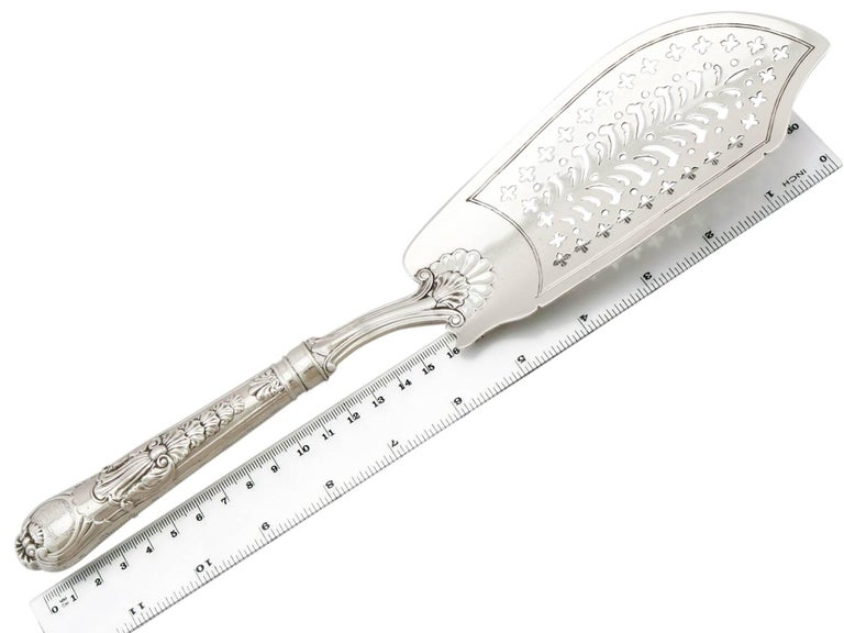 1816 Antique George III Sterling Silver Fish Slice Server at 1stDibs