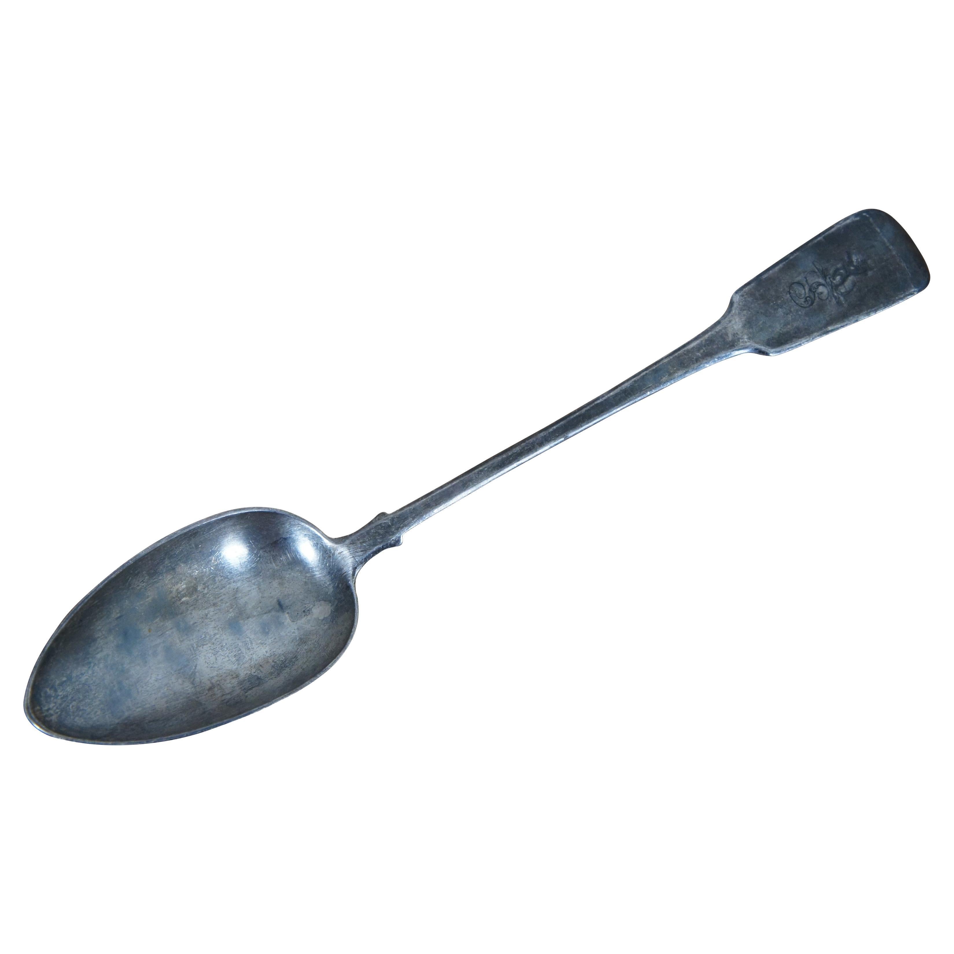 Georgian Silver Bright Cut Feather Edge Serving Basting Spoon, London ...
