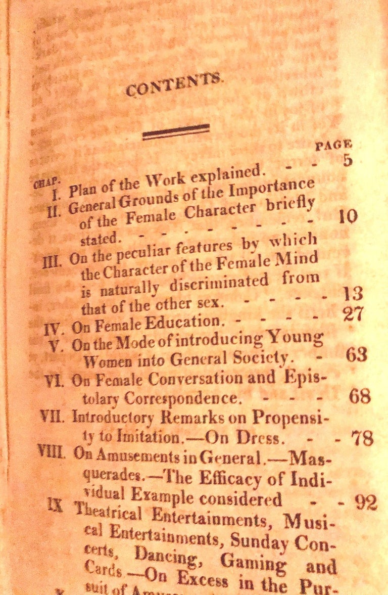 1820 Book, Enquiry into the Duties of the Female Sex, 1st American ...