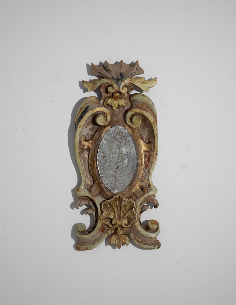 1820s French Molded Patinated Mirror For Sale at 1stDibs