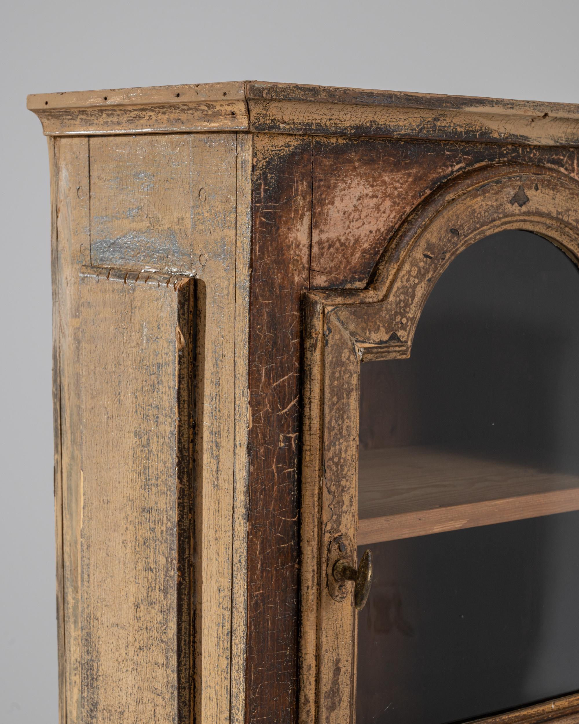 1820s French Wood Patinated Mini Vitrine For Sale at 1stDibs