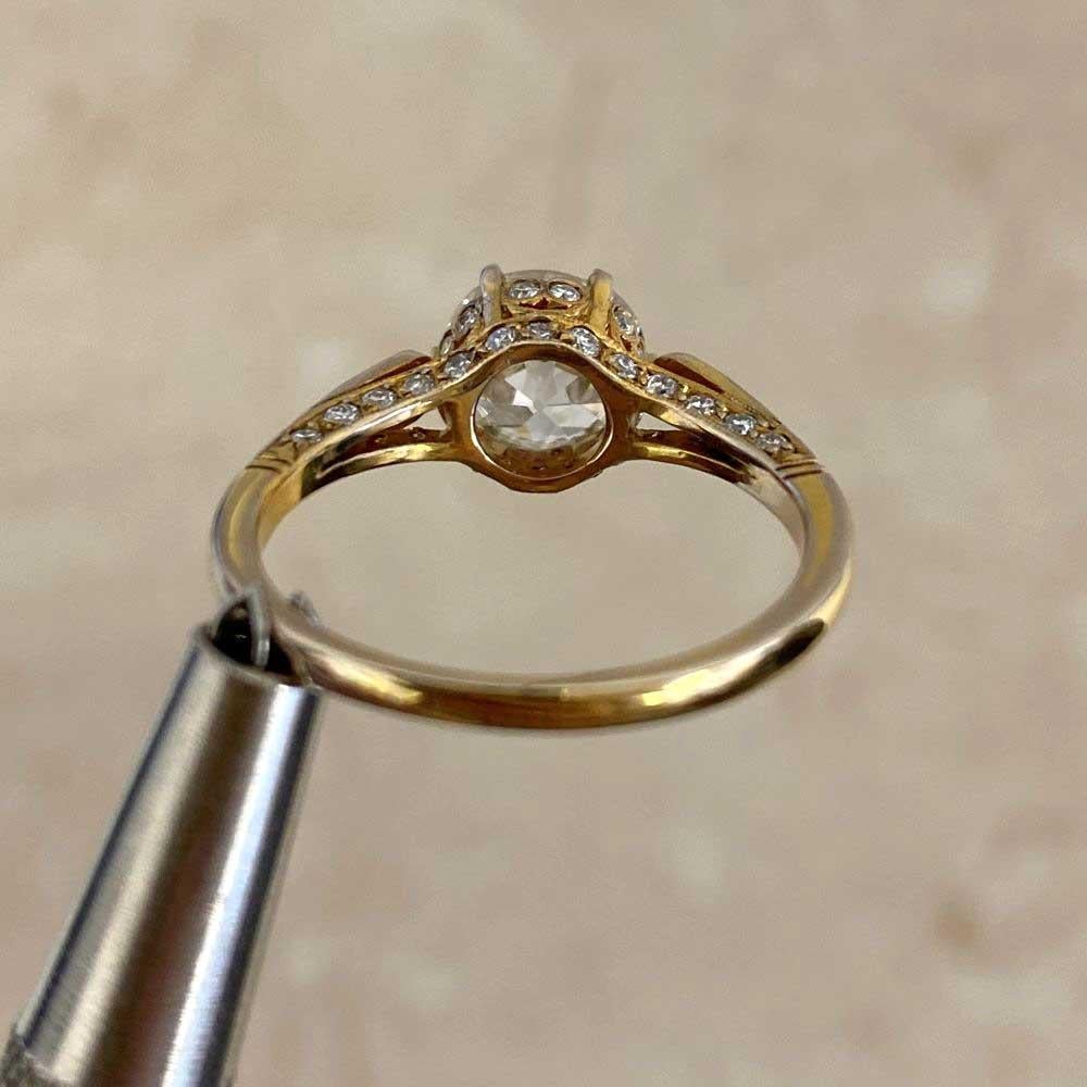 1.82ct Old European Cut Diamond Engagement Ring, 18k Yellow Gold For Sale at 1stDibs